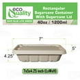 EcoQuality 40oz Disposable Bowls with Fiber Lids - Rectangular ...