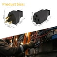 10PCS Electrical Replacement Plug NEMA 5-15P Extension Cord Ends Black ...