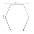 BalsaCircle 8 feet Gold Metal Hexagon Backdrop Stand Arch Wedding Party ...