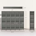 5 Panel 67" Tall Wood Privacy Screen Room Divider with 3 Shelves and ...