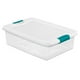 Sterilite 32 Quart Locking Lids Storage Containers, Plastic Stackable ...