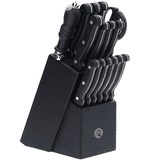 Hampton Signature™ Argentum Red - 14 Piece Knife Block Set, Forged ...