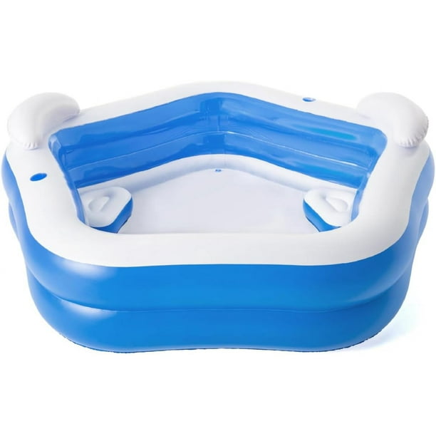Piscina infantil familiar, piscina hinchable con asientos incorporados ...