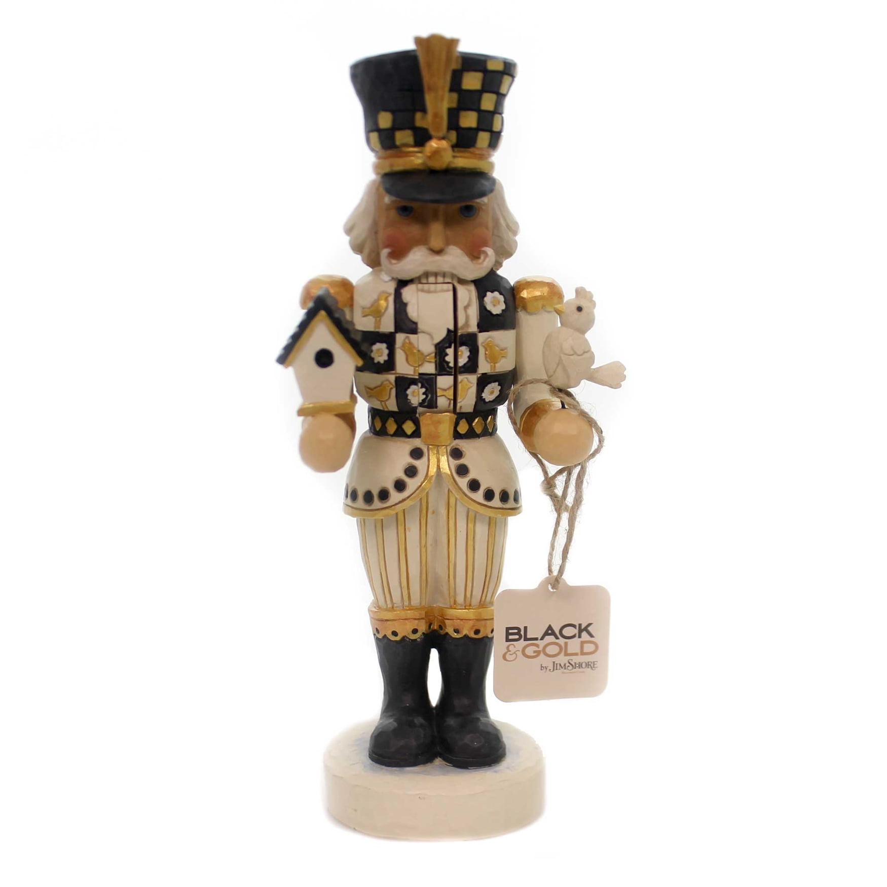 Jim Shore SENTINEL OF THE SEASON Polyresin Black Gold Nutcracker ...