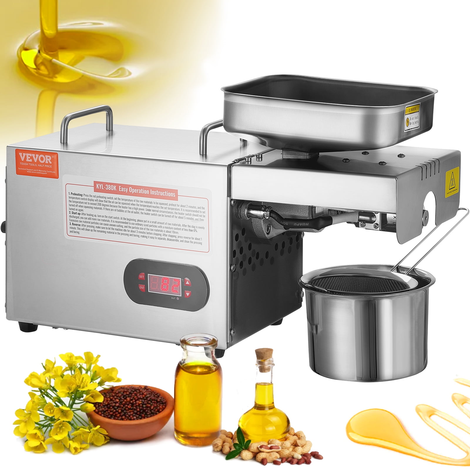 Click here for Vevor Electric Oil Press Machine  850w Stainless S... prices