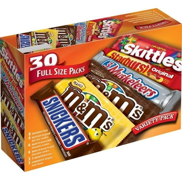 MARS Chocolate and Candy Variety Pack, 30 Count, Share Mix Bulk ...