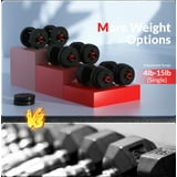 BalanceFrom 60LB 4-in-1 Portable Changeable Dumbbell, Barbell, and ...