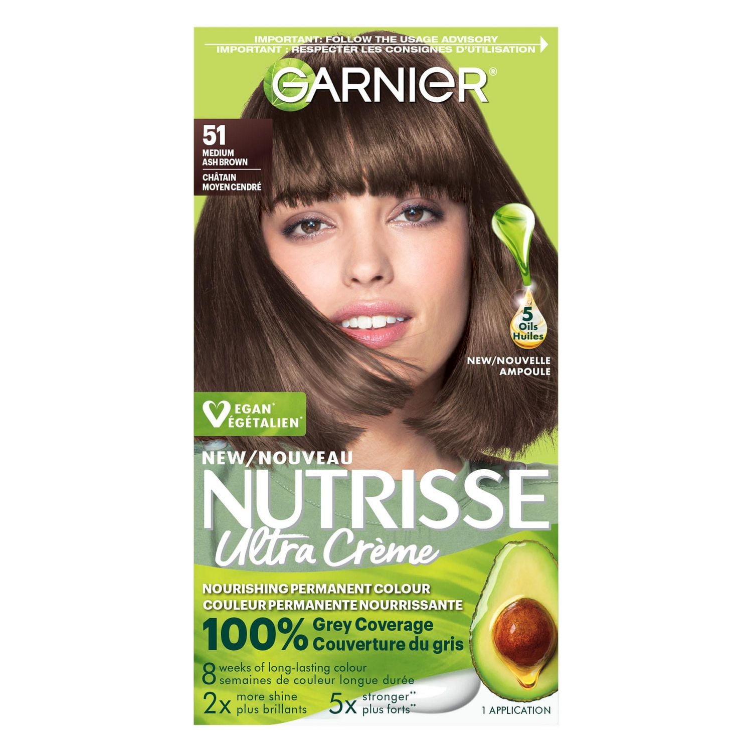 Garnier Nutrisse Ultra Crème, Permanent Hair Dye, Long-Lasting,1 unit ...