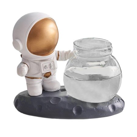 Astronaut Clear Glass Hydroponics Vase, Spaceman Table Plant Pot for ...