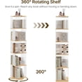 5-Tier Rotating Bookshelf, 360 Spinning Bookcase Tower, Corner ...