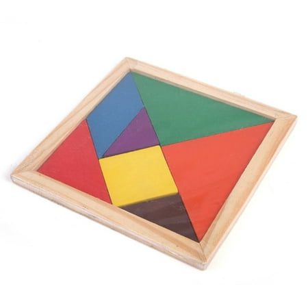 Kate Aspen Fun Wooden Geometry Rhombus Tangram Puzzle Shape Cognitive ...