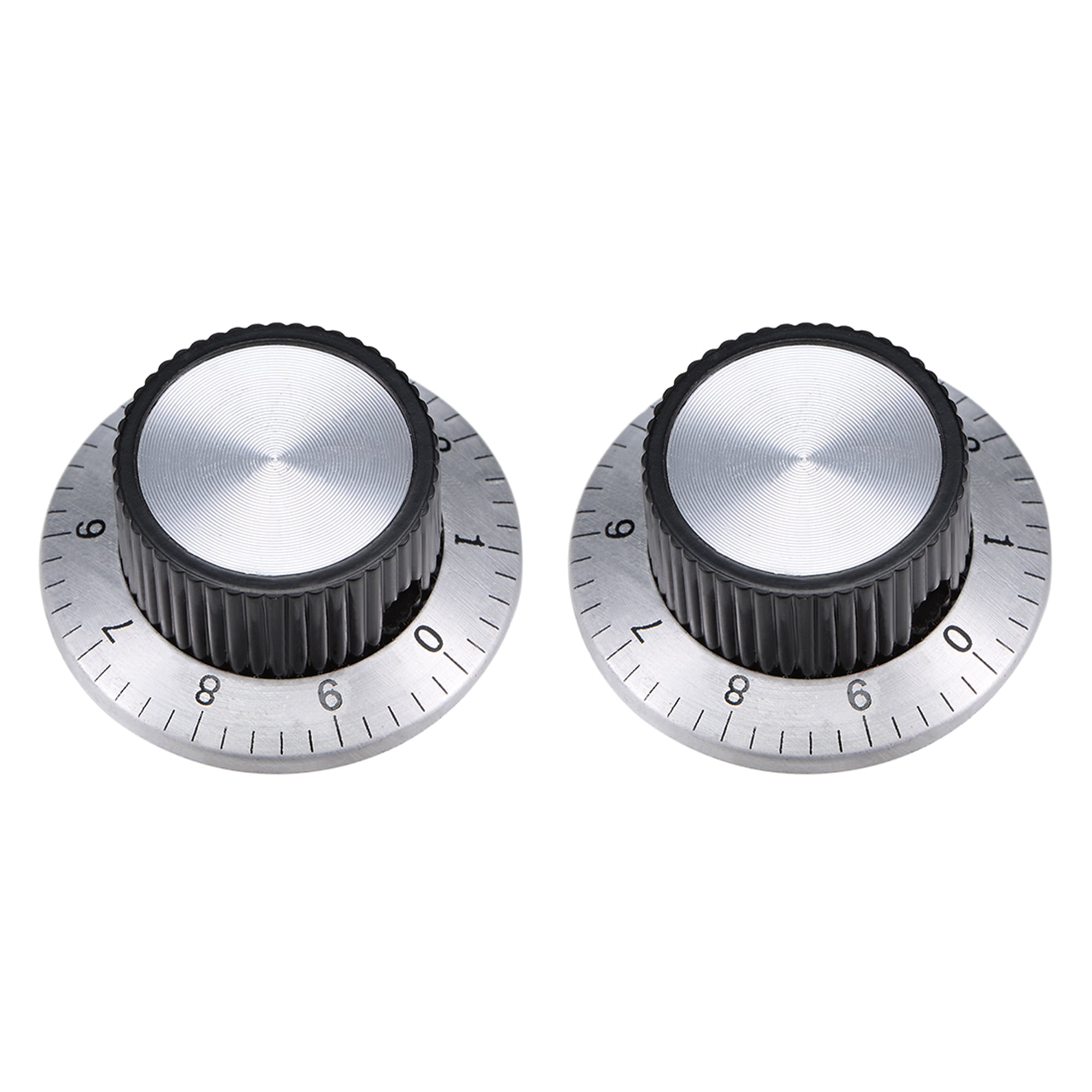 2Pcs 36x15mm Aluminium Alloy Potentiometer Rotary Knob w Dial Face ...