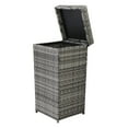 EasingRoom Wicker Storage Box, Rattan Trash Bin with Lid for Indoor and ...