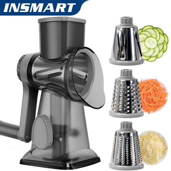 Miumaeov Stainless Steel Rotary Vegetable Cheese Grater Manual Rotary ...