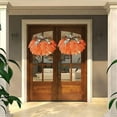 KOMI Farmhouse Pumpkin Wreath for Front Door, Autumn Pumpkin Wreath ...