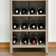 HOMCOM Wine Cabinet Bar Display Cupboard w/ Glass Door and 3 Cubbies ...