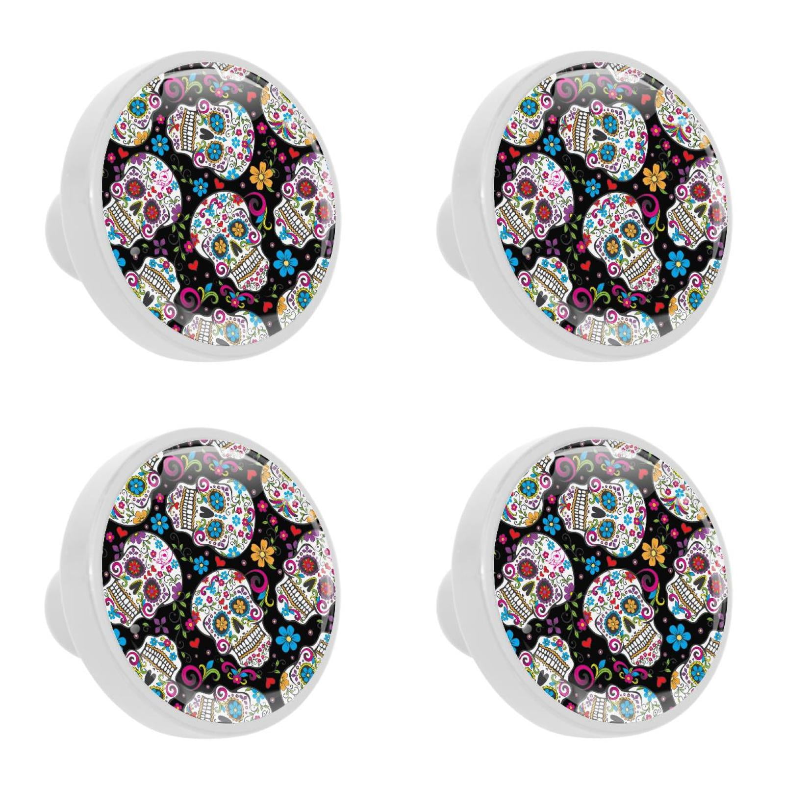 4 Pcs Skull Knobs for Kitchen Cabinet Cupboard Dresser Bookcase Drawer ...