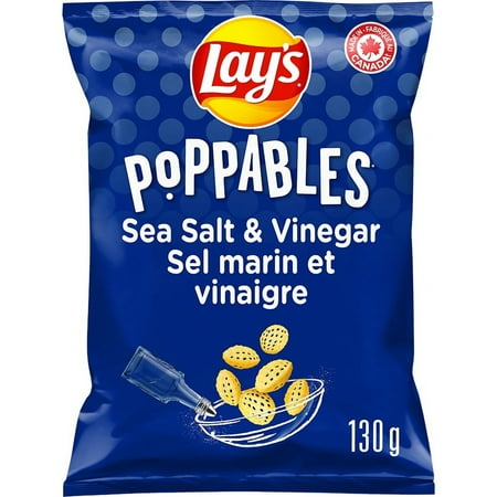 Lay’s Poppables Sea Salt & Vinegar flavoured potato snacks, 130g ...
