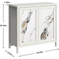 34.2" Luxury Bathroom Storage Cabinet with Unique Marble-Vein Pattern ...