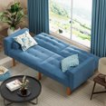 Homall 74'W Reclining Sleeper Couch, Velvet Sofa Bed with High ...