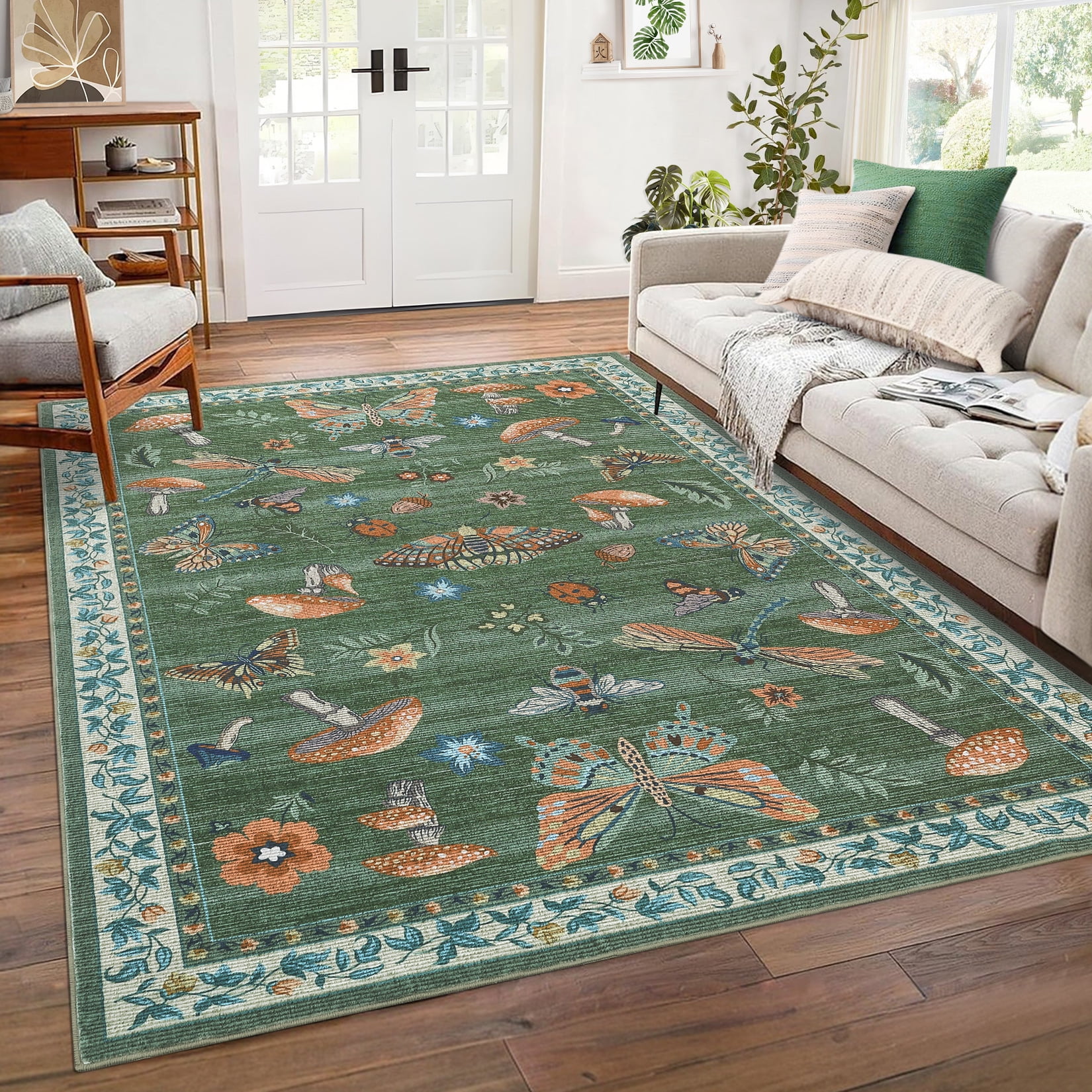 Click here for Glowsol 5x7 Mushroom Print Area Rugs For Living Ro... prices
