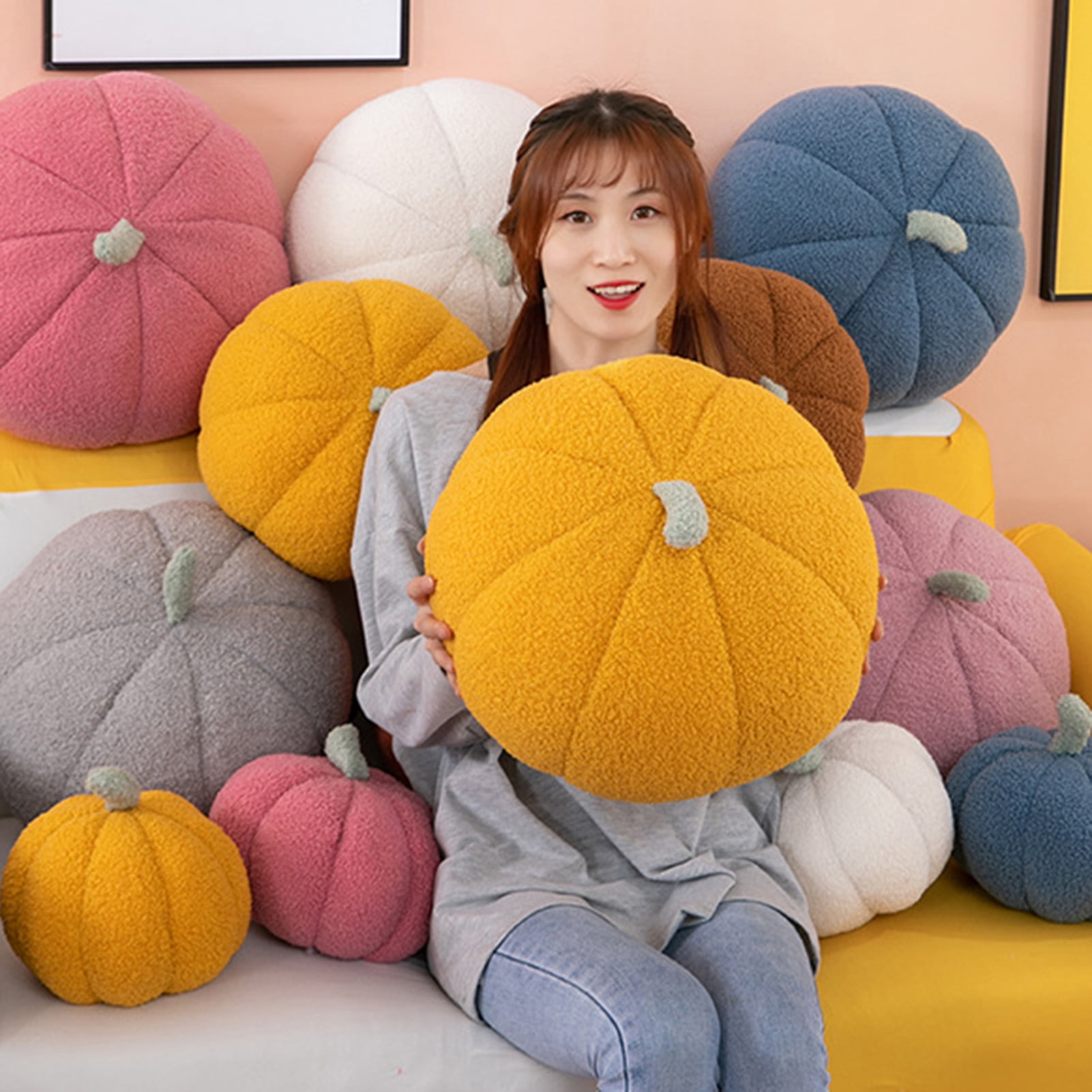 Wharick 18cm Pumpkin Plush Pillow Fully Stuffed Soft Lovely Vegetables ...
