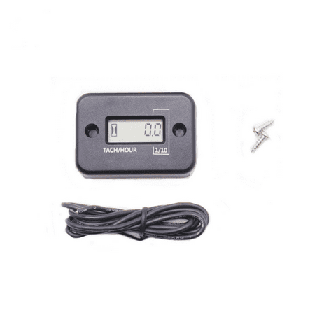 Tach Hour Meter Powerful Digital LCD Inductive Tachometer Timing RPM ...