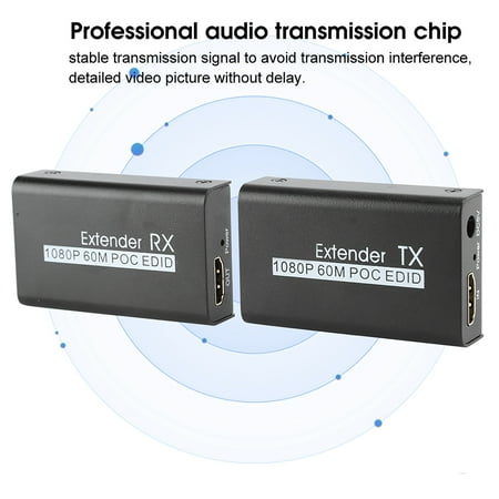 Extender, 60M Signal Extension with EDID Learning, 1080P Resolution ...