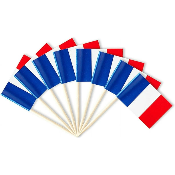 France Flag French Miniature Toothpick Flags Decorations Small Cupcake ...