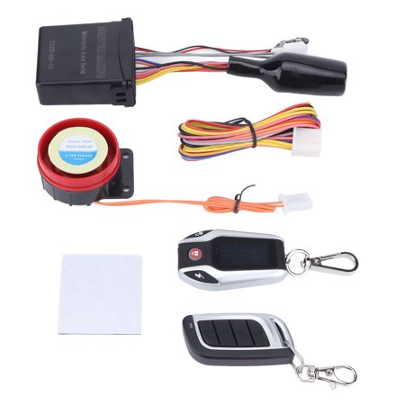 2 Way Motorcycle Alarm System 105‑125db Speaker Automatic Lock Unlock ...