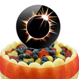Acrylic Total Solar Eclipse Painted Cake Topper Party Decoration for ...