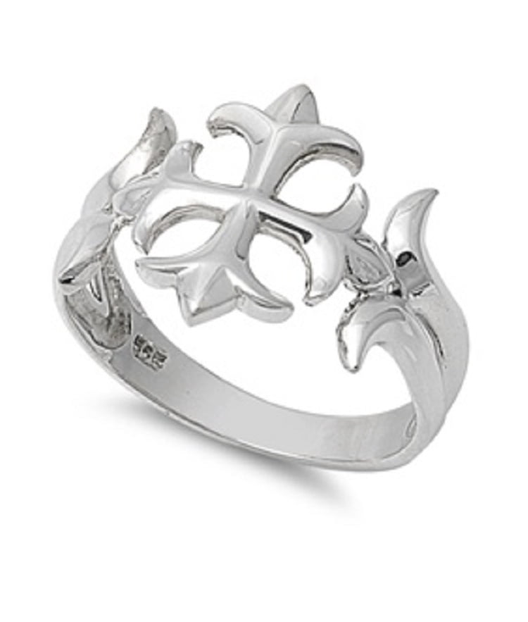 All in Stock - 925 Sterling Silver Gothic Cross Ring Size 6 - Walmart ...