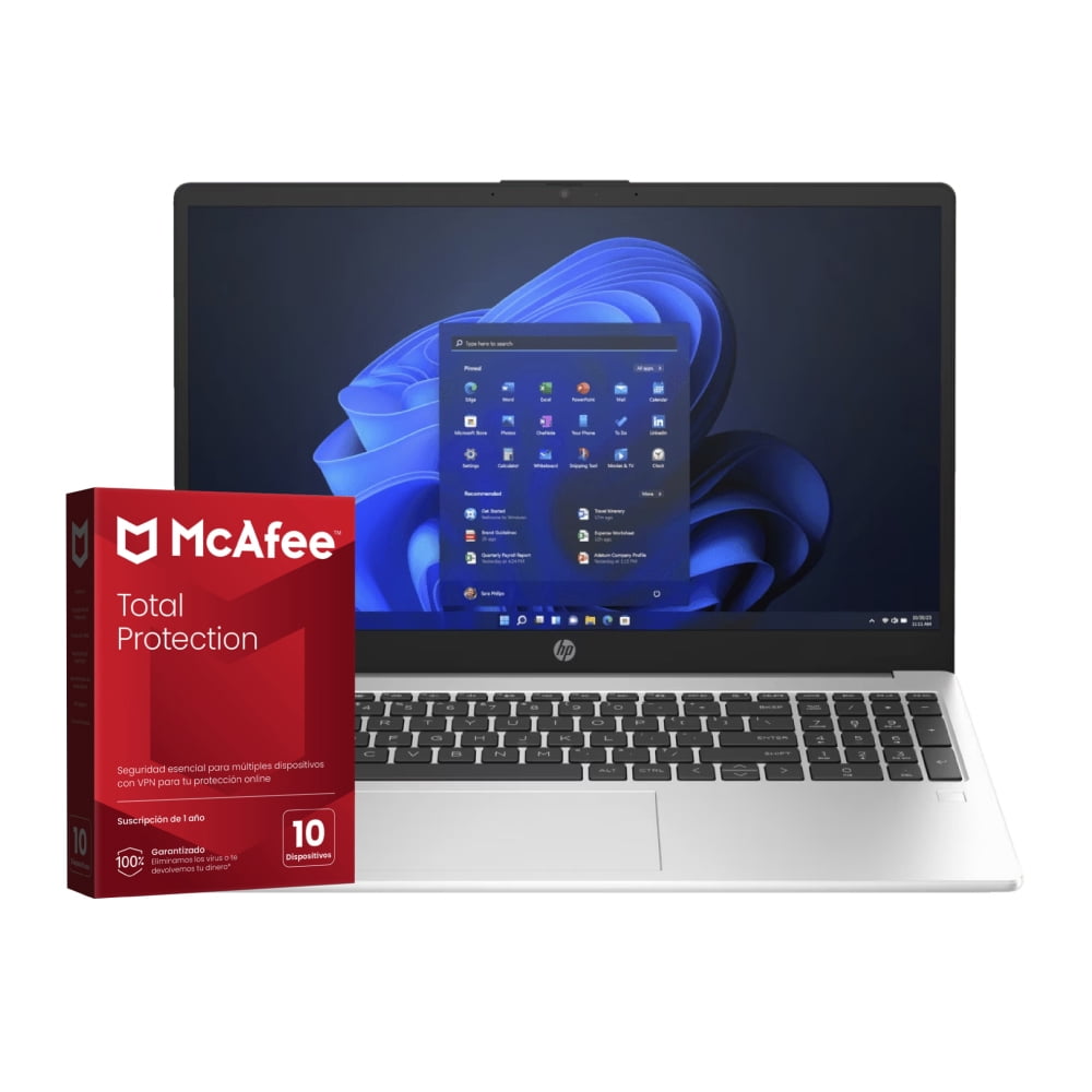 LAPTOP HP 255 G10 DE 15,6" RYZEN 3, 8GB RAM, 512GB SSD W11H + ANTIVIRUS MCAFEE | Walmart en línea