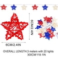 Danhjin Red White and Blue Star String Lights/3.84FT for 4th of July ...
