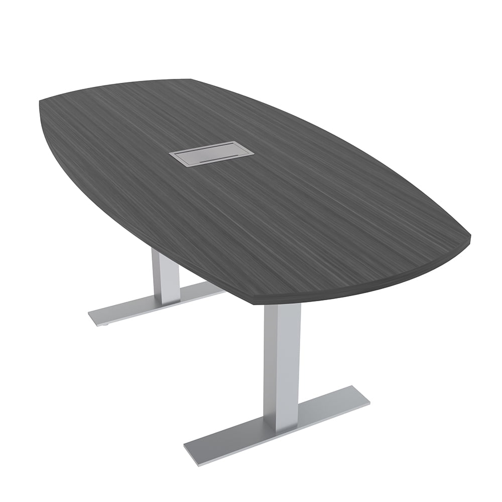 6 Person Arc Boat Conference Table T-Bases Data And Electric 6 Ft ...