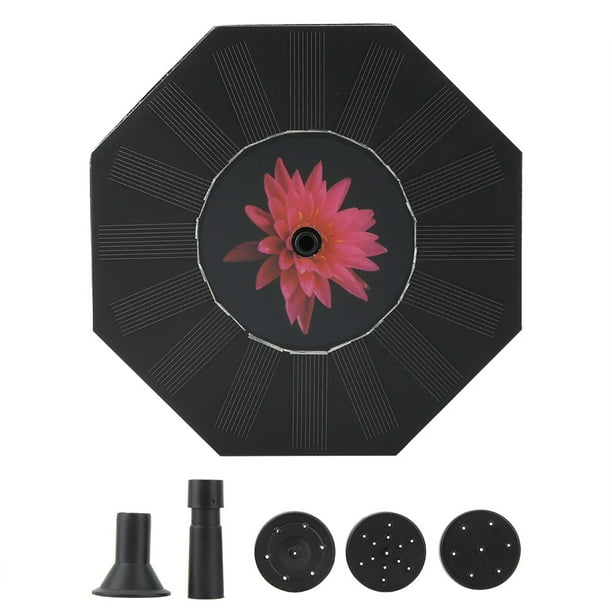 Octagonal Solar-Power Floating Water Fountain Pump Fountain Accessory ...