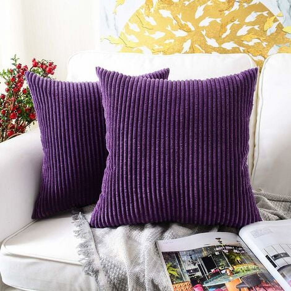Click here for Hesignd Dark Purple Striped Cushion And Pillow Cov... prices