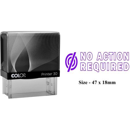 NO Action Required Rubber Stamp Office & Commercial Self Inking Colop ...