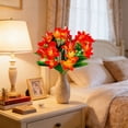 18-Head Artificial Lily Bouquet Exquisite Silk Fake Flowers For Home ...