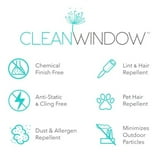 Clean Window Anti-Dust Curtain Panel 52x63 Linen, Light Filtering ...