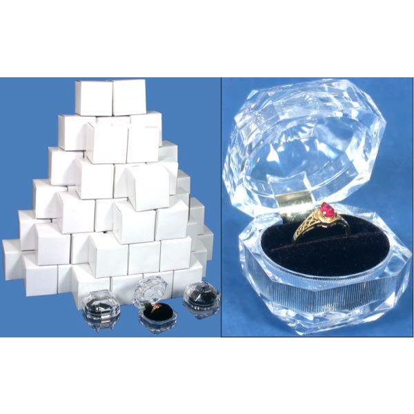 60 Crystal Ring Boxes Jewelry Gift Displays - Walmart.com