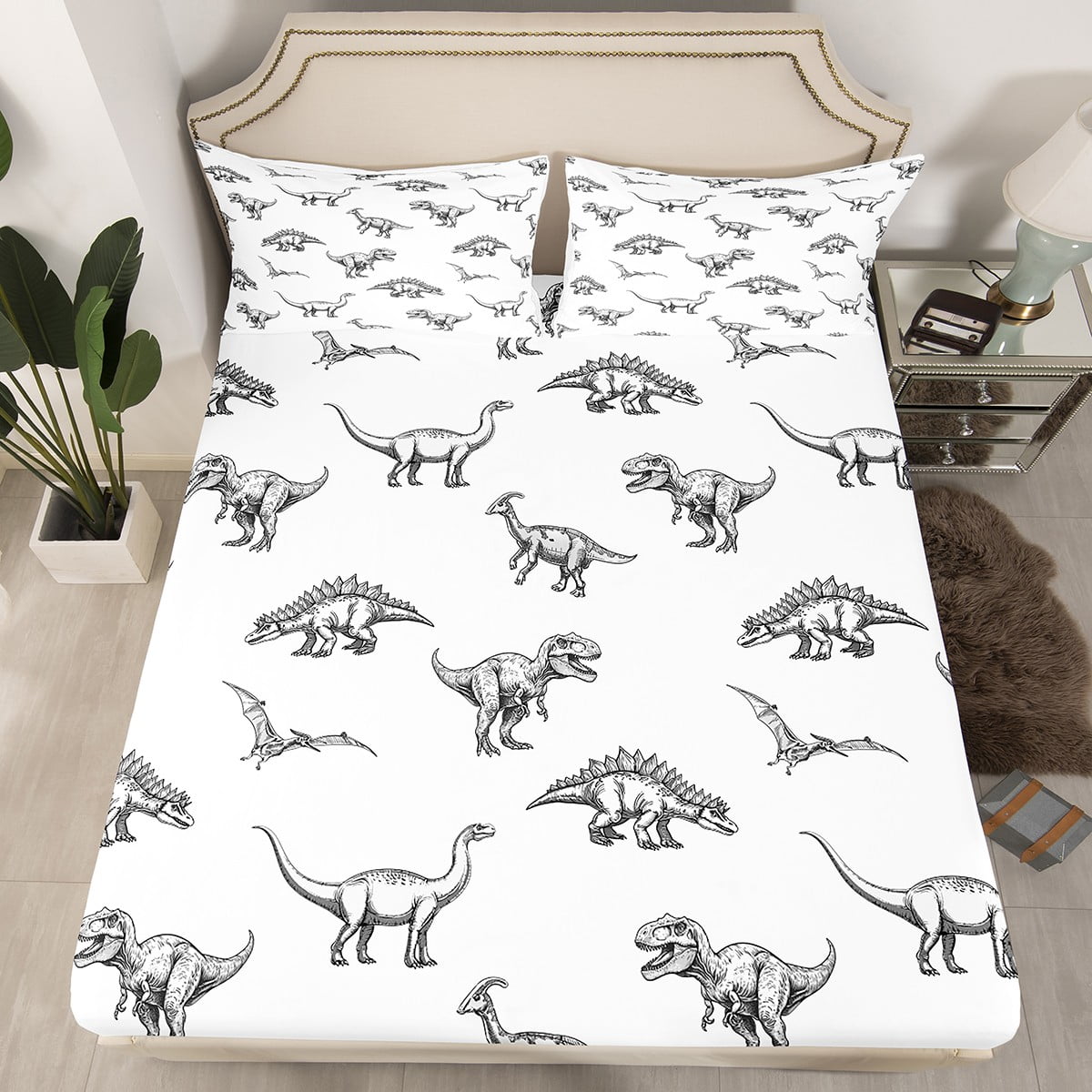 Click here for Erosebridal Teens Dinosaur Fitted Sheet Set Twin... prices