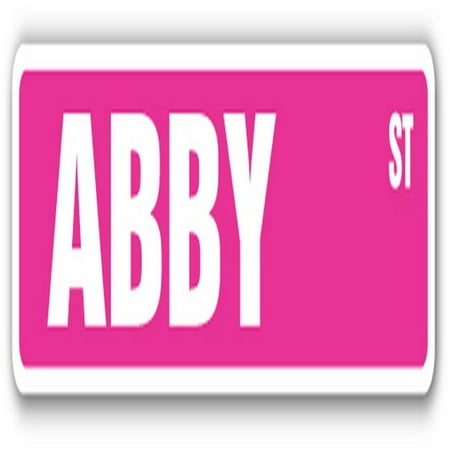 SignMission SS-ABBY 18 in. Abby Street Childrens Name Room Sign ...