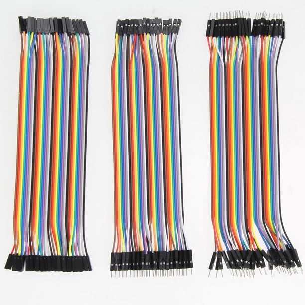120pcs 20cm 2.54mm 1pin Jumper Wire DuPont Cable para Arduino | Walmart ...
