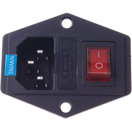 Inlet Module Plug Fuse Switch Male Power Socket 10A 250V 3 Pin IEC320 ...