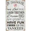 New York Yankees 12'' x 12'' Baseball Sign - Walmart.com