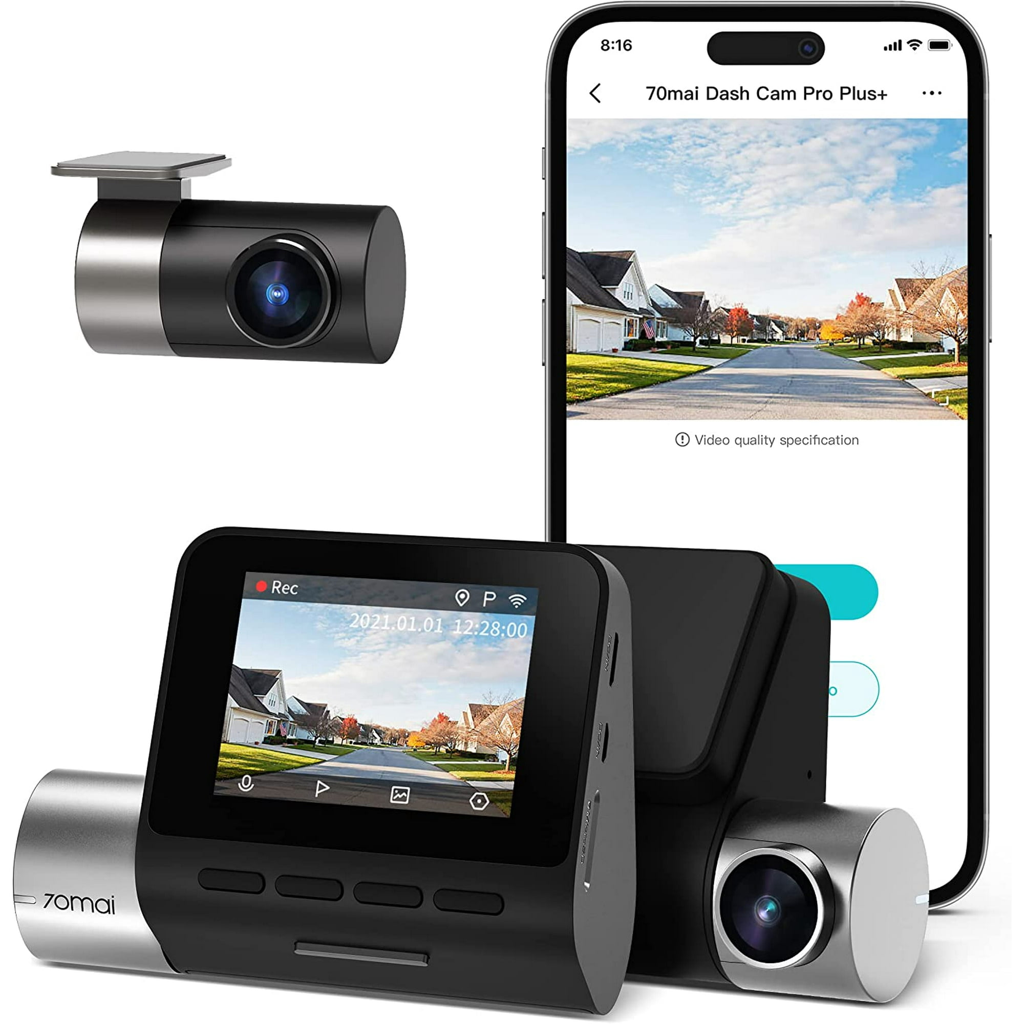 Click here for 70mai 2.7k Dash Cam Front And Rear A500s  1944p Uh... prices