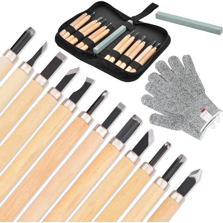 Wood Carving Kit, Set of 12 Wood Carving Tools Carving Kit for ...