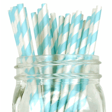 Just Artifacts 100pcs Decorative Striped Paper Straws (Striped, Light ...