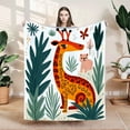Cozy Flannel Blanket with Vibrant Animal Patterns - Soft Warm Perfect ...